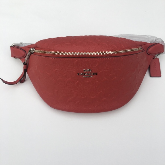 Coach | Bags | Coach Signature Leather Belt Bag Fanny Pack | Poshmark